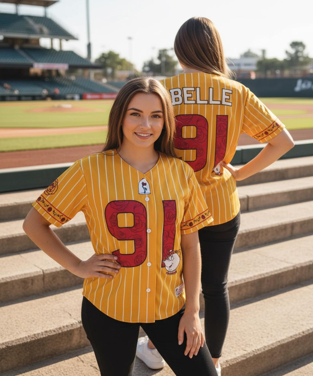 Disney Belle Princess Baseball Jersey, Disney Beauty & the Beast Sport ...