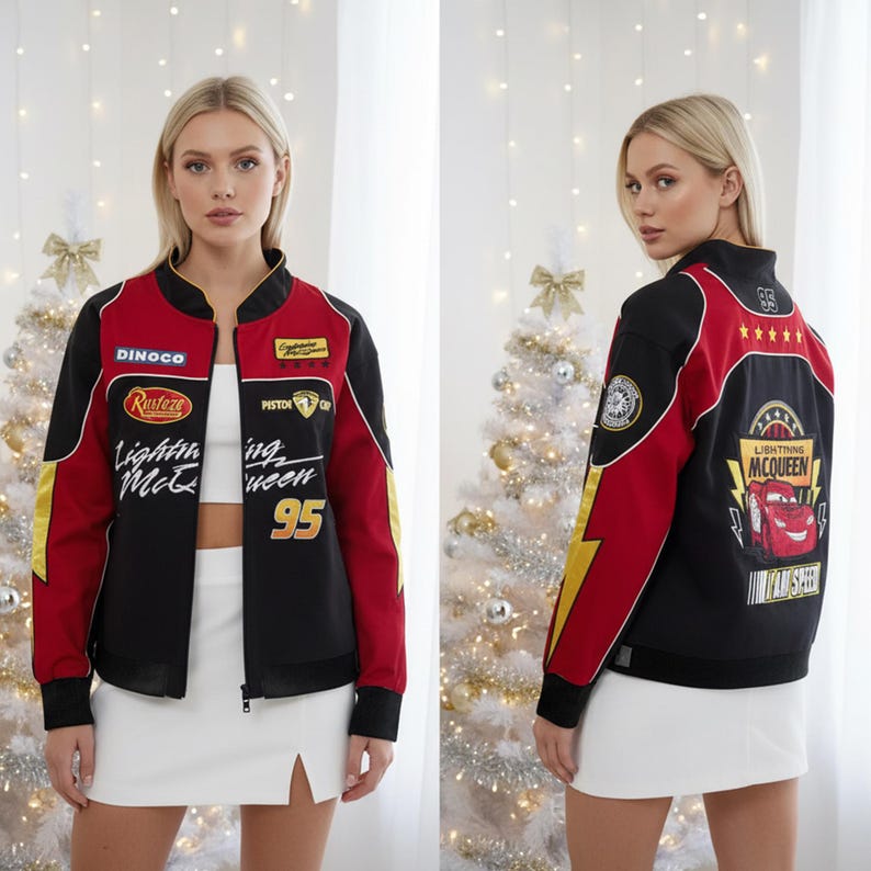 Disney Pixar Cars Lightning Mcqueen Bomber Jacket, Piston Cup Racing ...