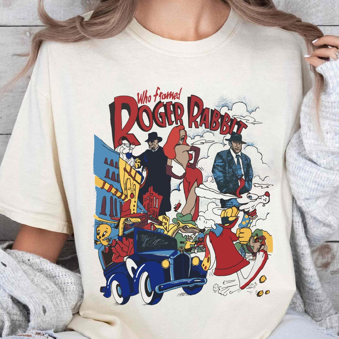 Retro Who Framed Roger Rabbit T-shirt, Roger Jessica Eddie Shirt ...