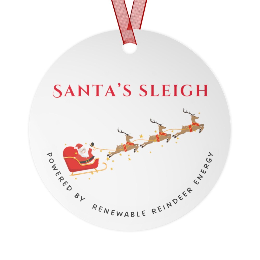Festive Metal Ornaments - Santa's Sleigh, Holiday Decor, Christmas ...