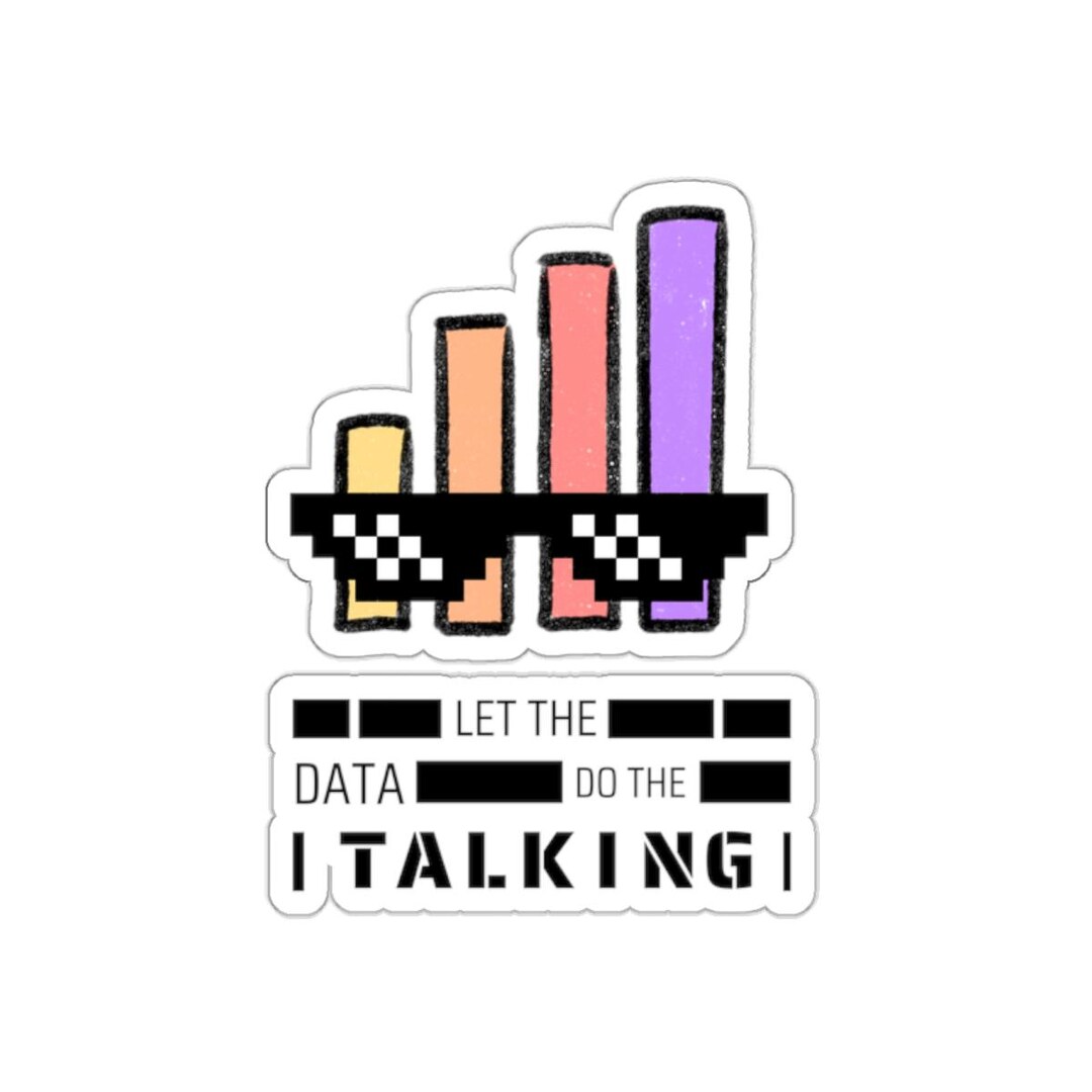 Cool Bar Graph Kiss-cut Stickers, Data Visualization Stickers, Planner ...