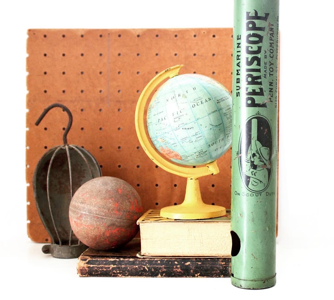 Vintage Periscope Tin Toy - Vintage Penn Toy Company - Vintage Tin Toy ...