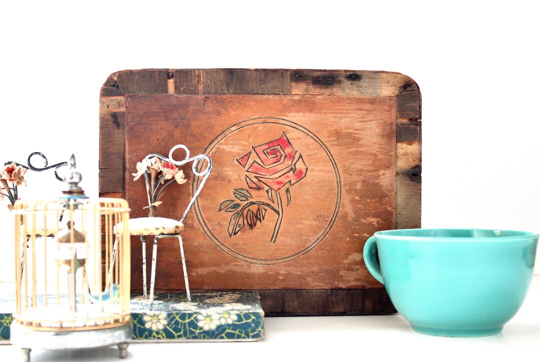 Vintage Bamboo Plant Stand Vintage Home Decor Vintage Engraved Stool ...