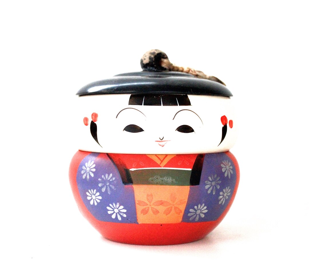 Vintage Kokeshi Stacking Bento Box - Vintage Kokeshi Doll - Vintage ...