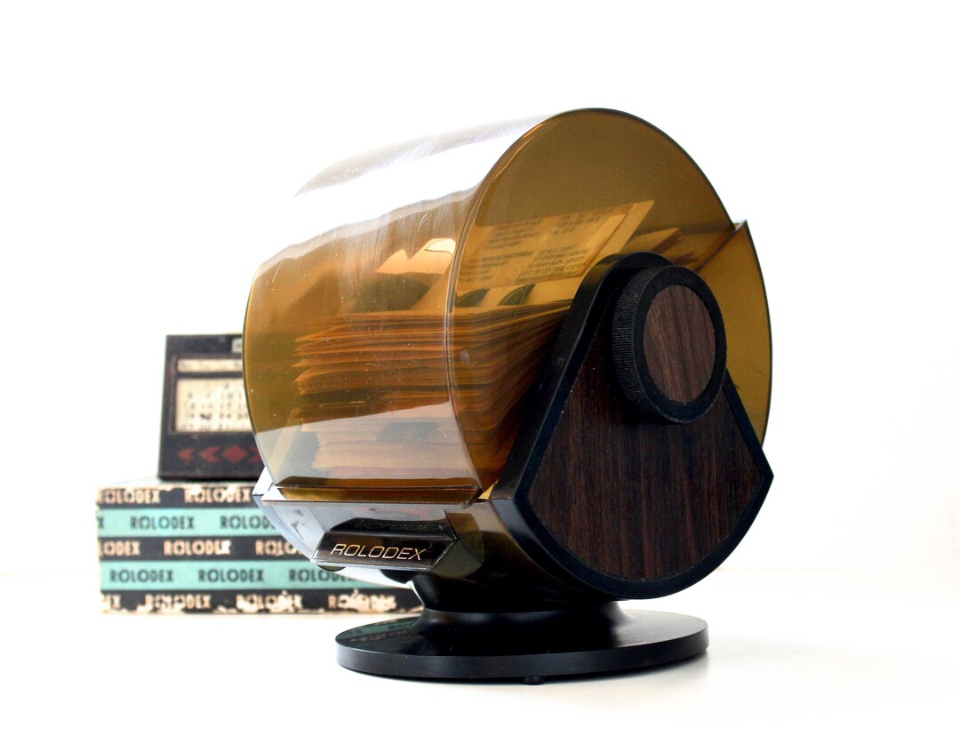 Vintage Rolodex and Cards Vintage Faux Bois Rolodex Mid - Etsy