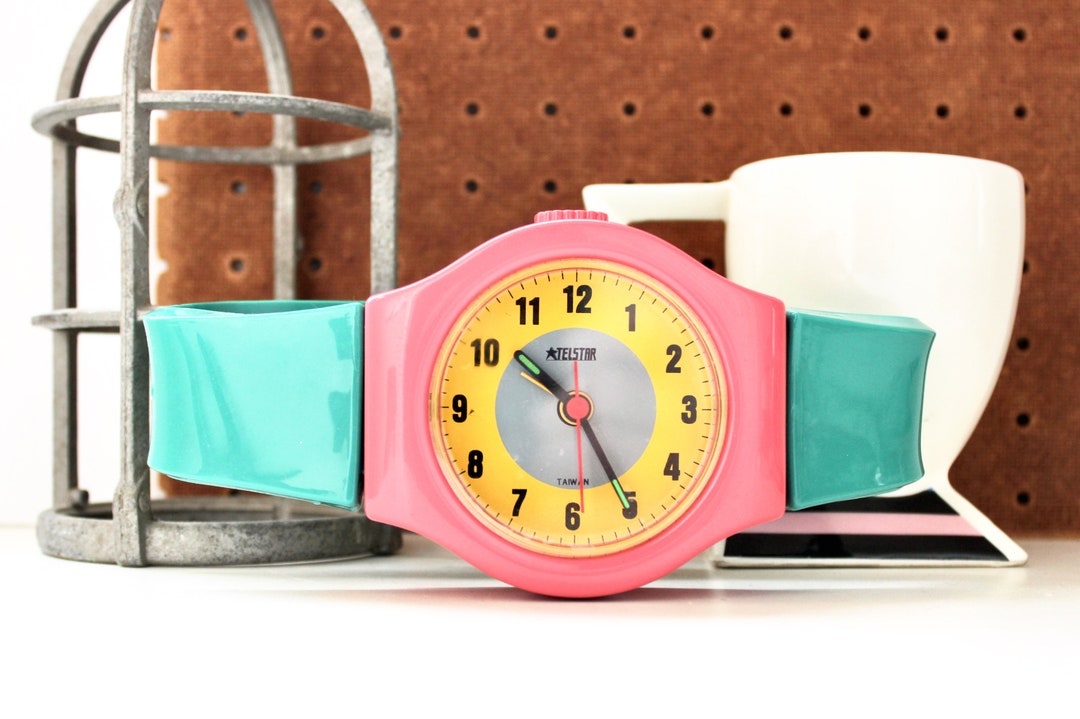 Vintage Telstar Watch Alarm Clock - Vintage 80s Alarm Clock - Vintage ...