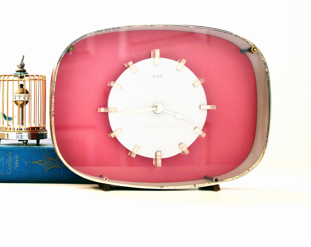 Vintage Ritz Clock - Vintage Hollywood Regency Clock - Vintage Mid ...