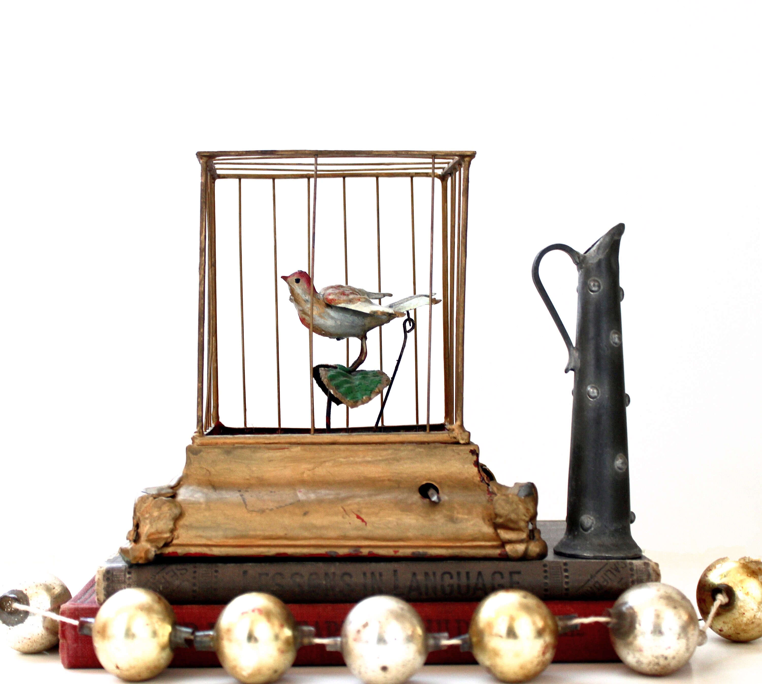 Antique Automated Bird Box - Antique Bird Cage - Antique 19th Century ...