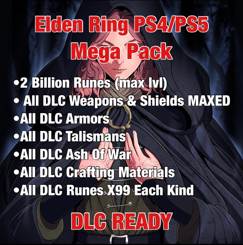 PS5/4 Elden Ring Runes All Base Game & DLC Items Talismans Ash of Wars ...
