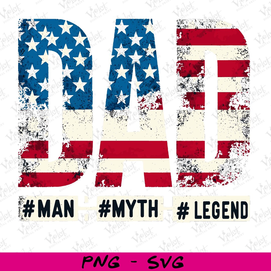 Retro Dad Man Myth Legend SVG | Father's Day Design (digital) - Etsy