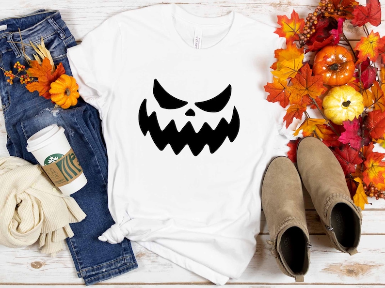 Spooky Pumpkin Face PNG Bundle: Halloween Jack O' Lantern Clipart ...