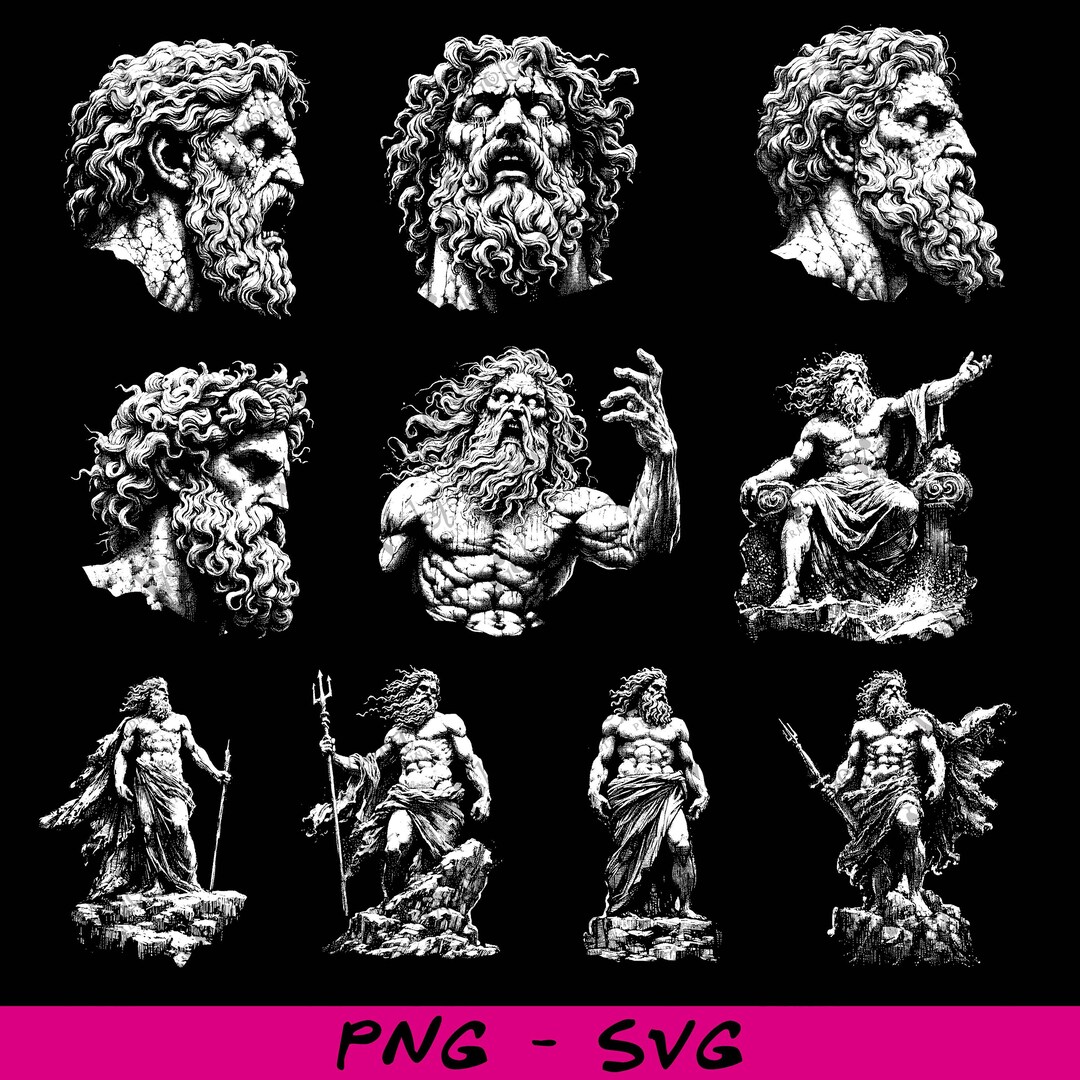 Zeus Dark Art Bundle: Greek Mythology Clipart (digital Download) - Etsy