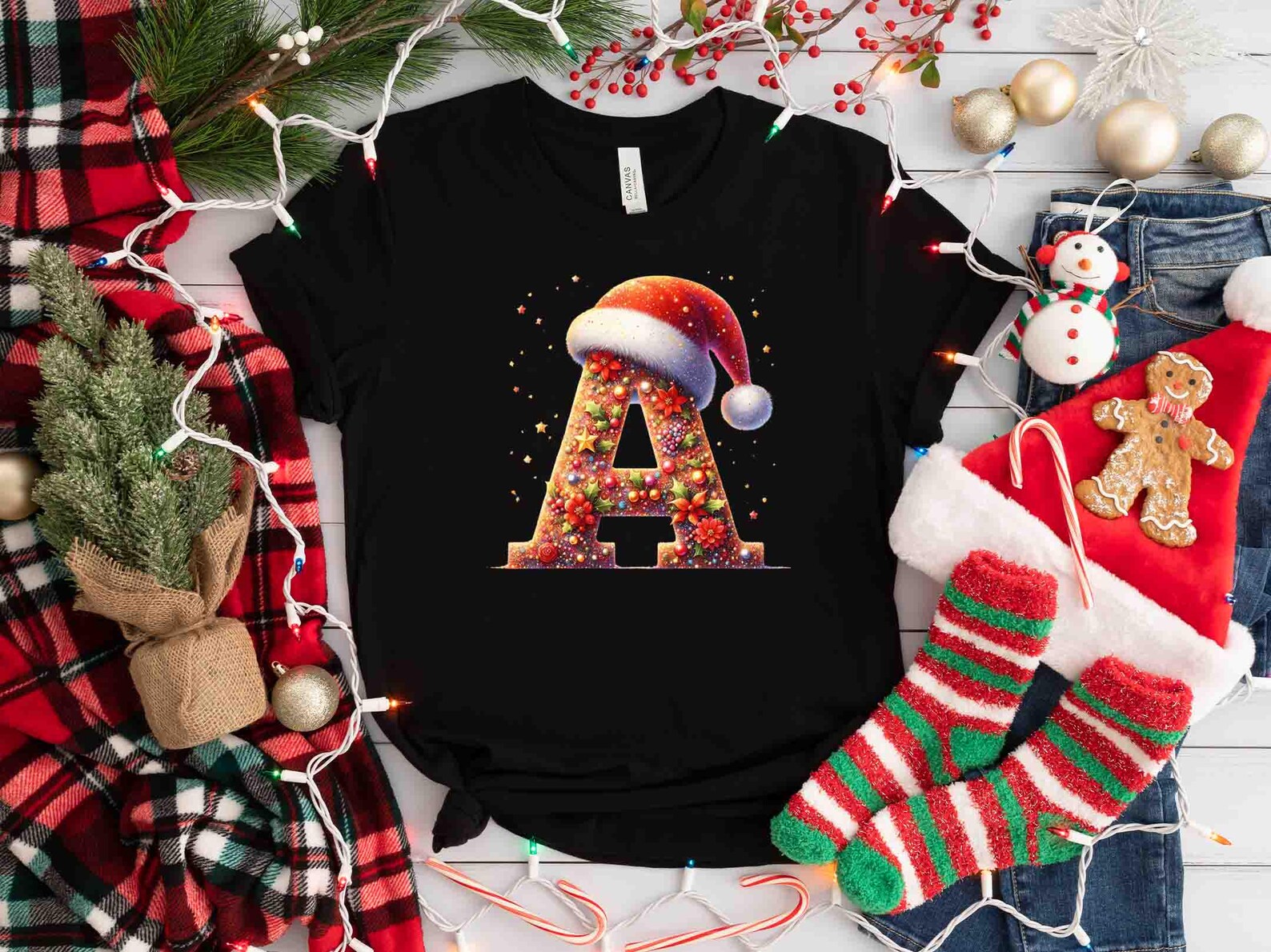 Christmas Letters Clipart | Festive Alphabet PNG Bundle (digital ...