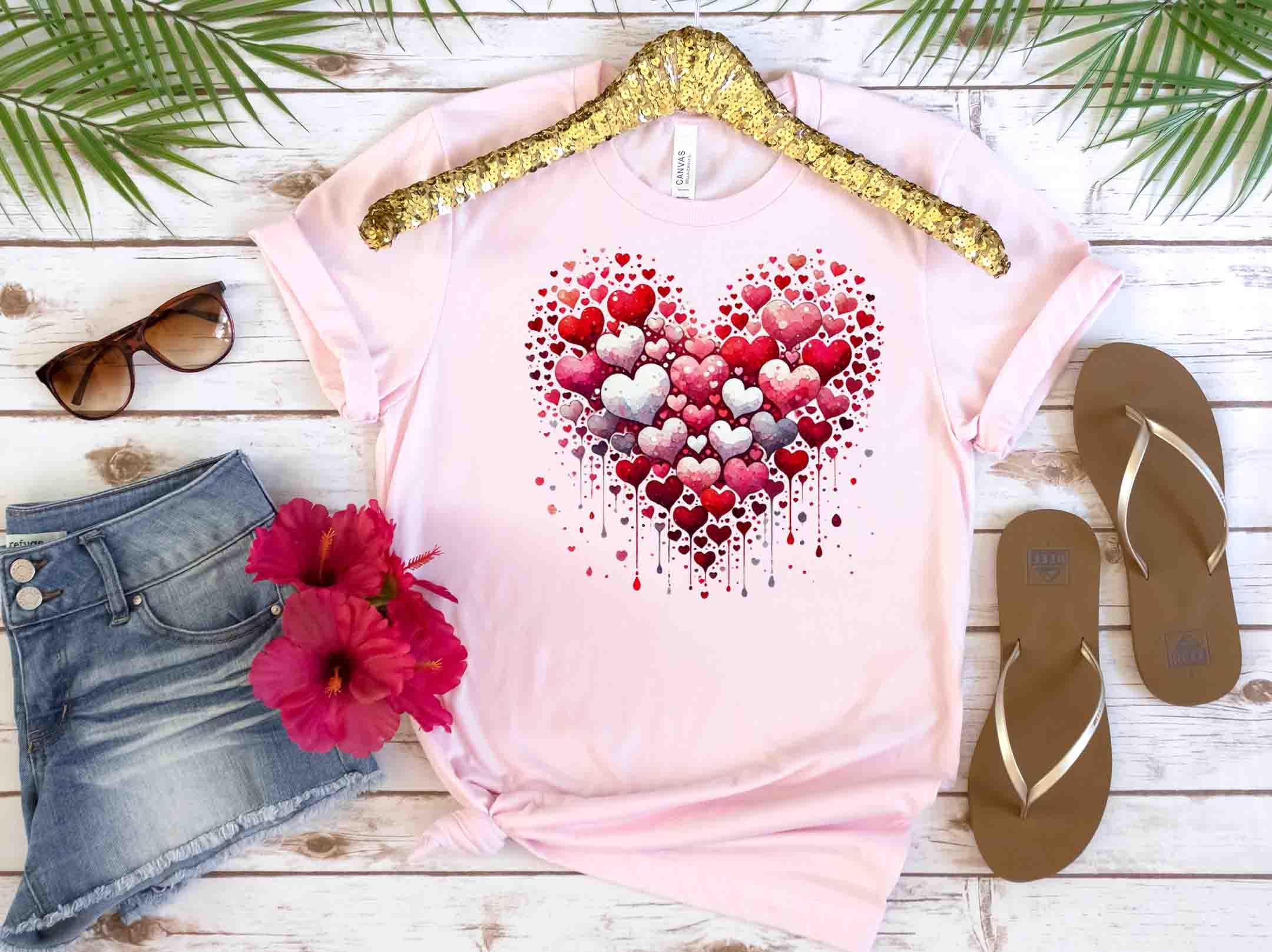 Valentine’s Day Heart Clipart PNG | Cute Love Hearts (digital Download ...