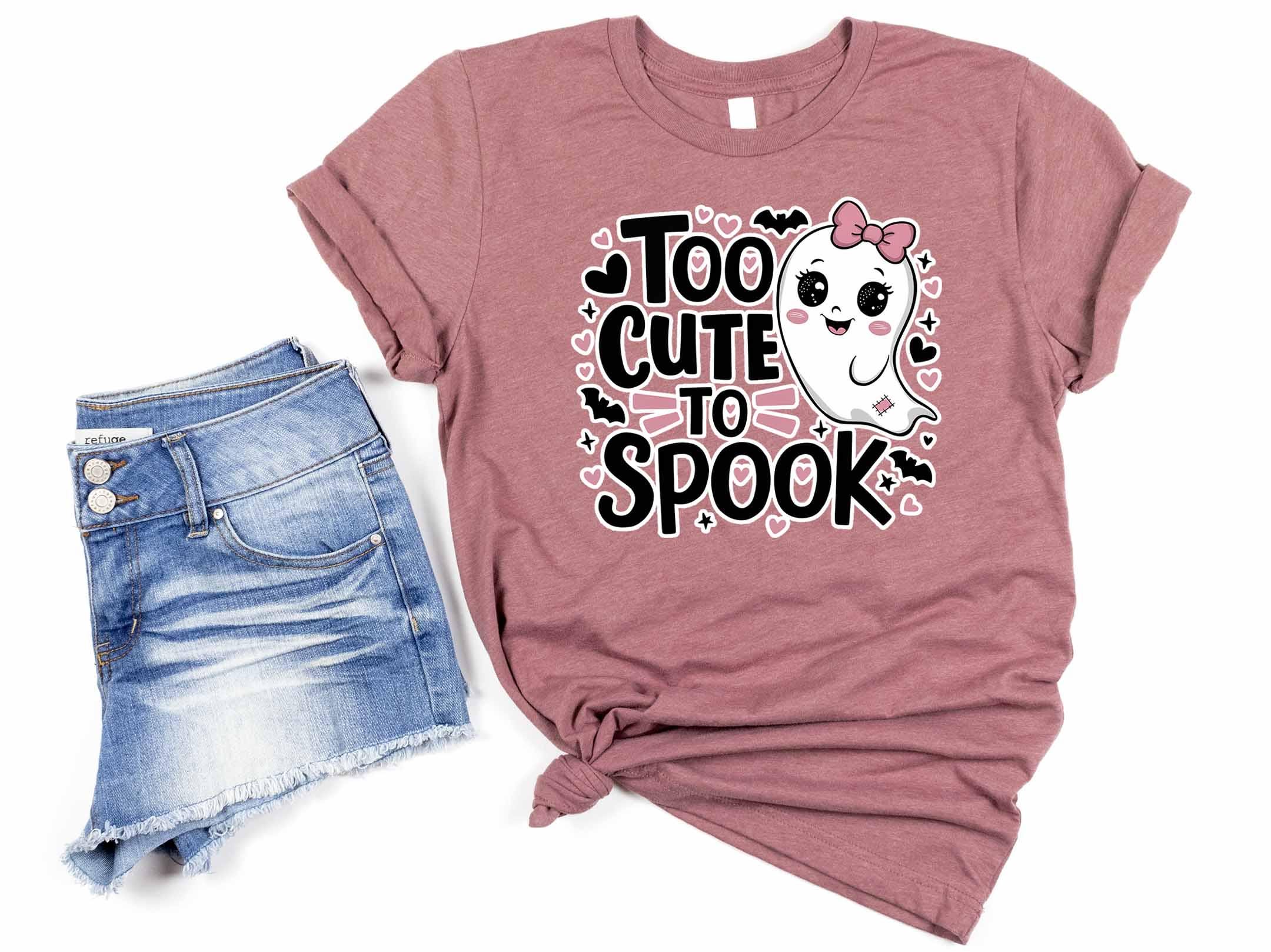 Too Cute to Spook PNG, Cute Halloween Ghost Clipart, Spooky Season ...