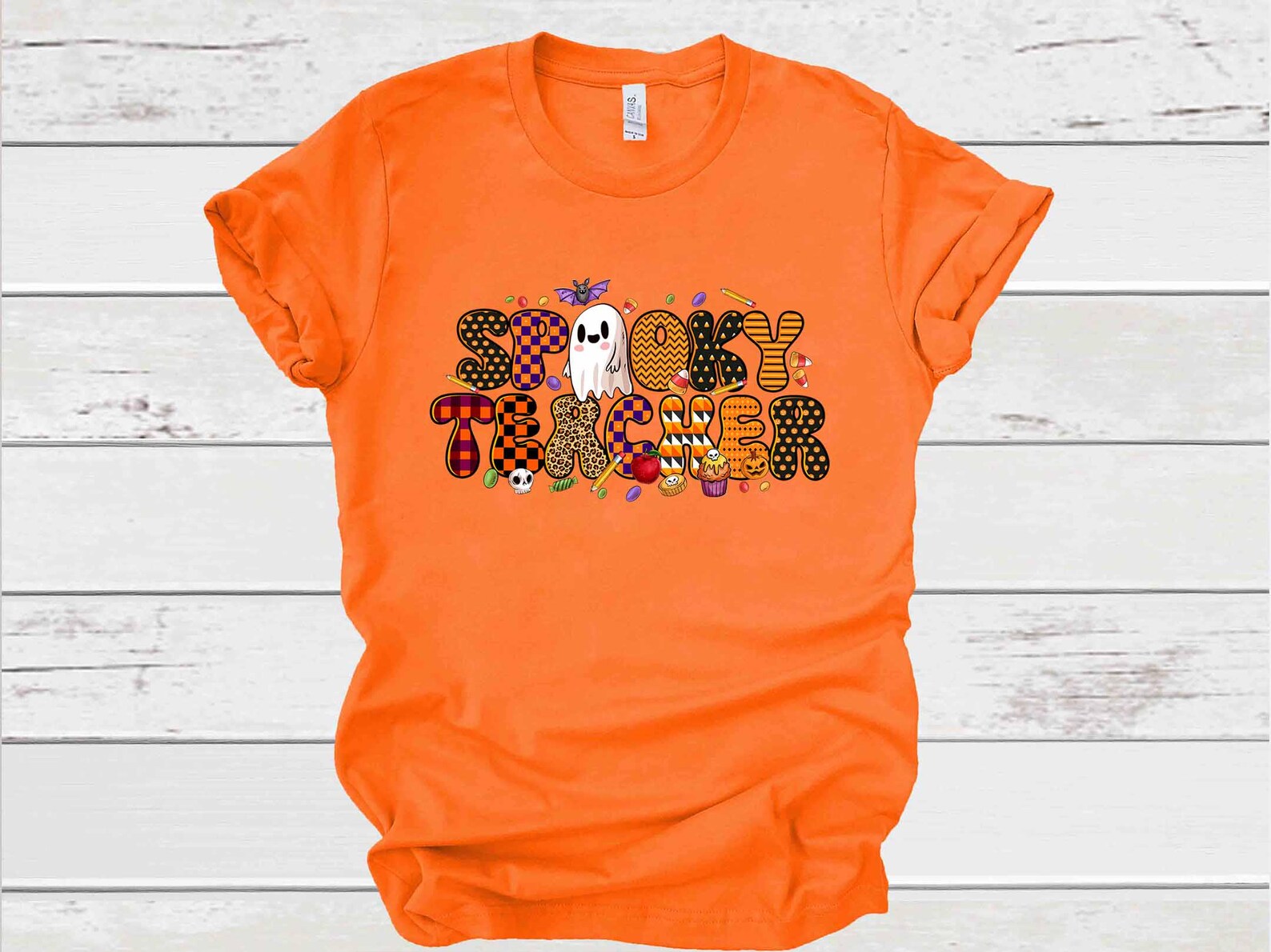 Spooky Teacher Halloween PNG: Ghost Pumpkin Classroom Clipart (digital ...