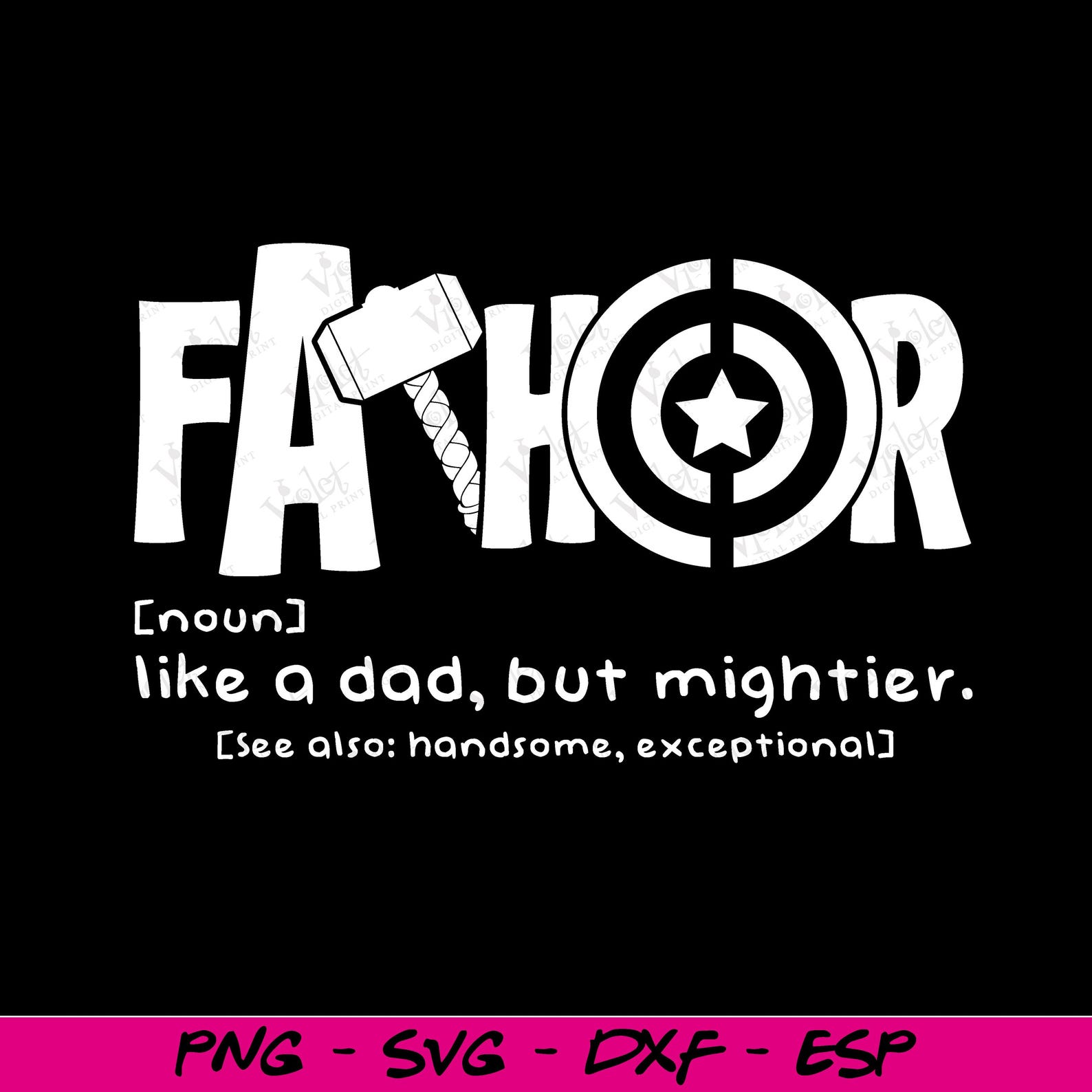 Father Hero SVG: Super Dad Cut File (digital Download) - Etsy