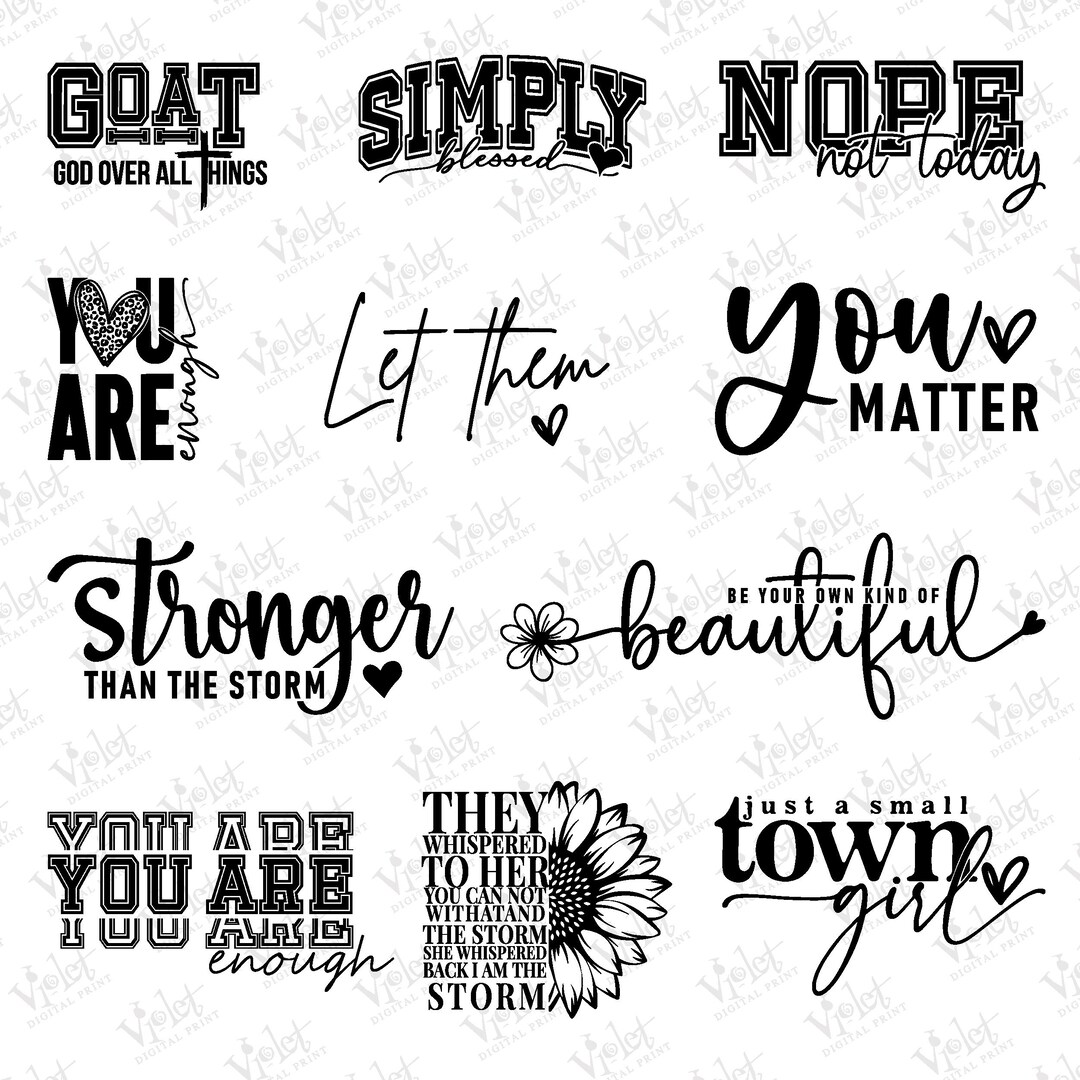 Faith SVG Bundle: Inspirational Quotes, Clip Art (commercial Use ...