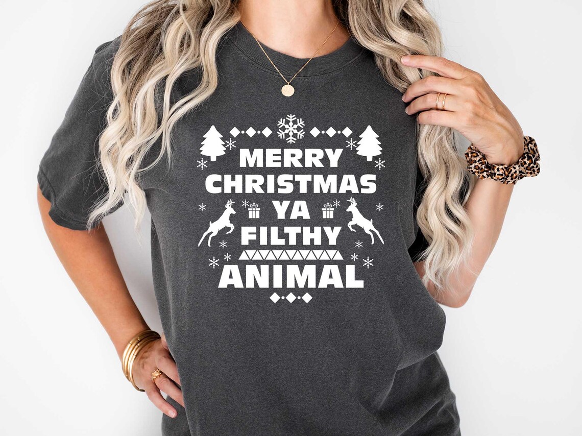 Merry Christmas Ya Filthy Animal SVG PNG - Home Alone Inspired Design ...