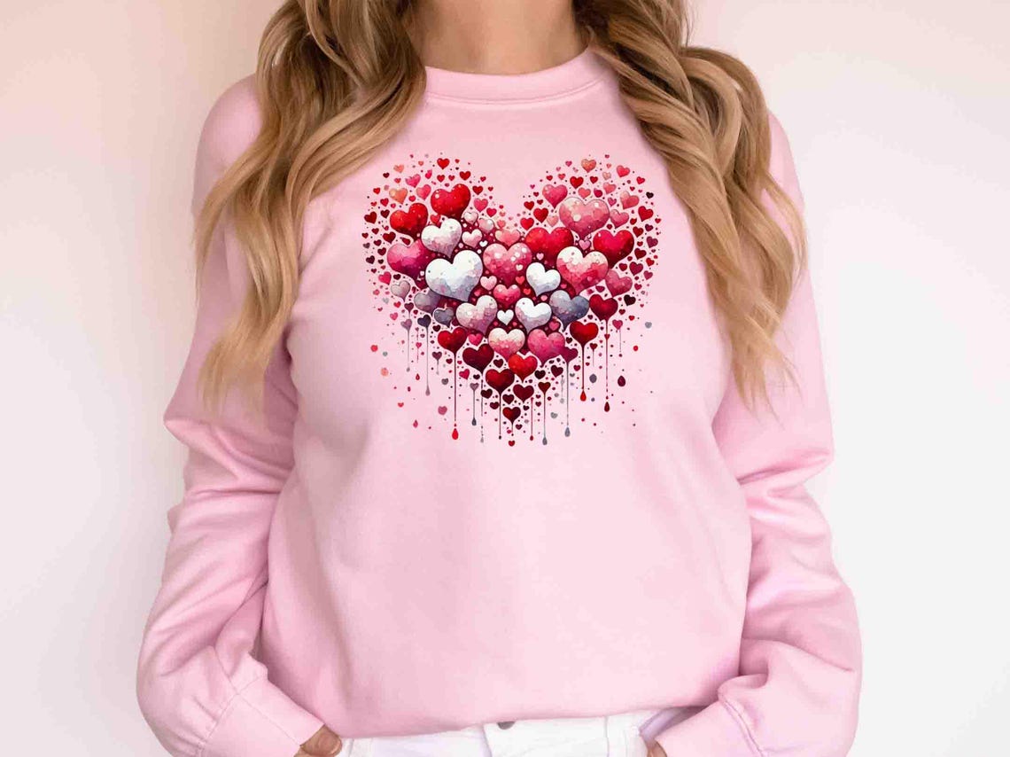 Valentine’s Day Heart Clipart PNG | Cute Love Hearts (digital Download ...