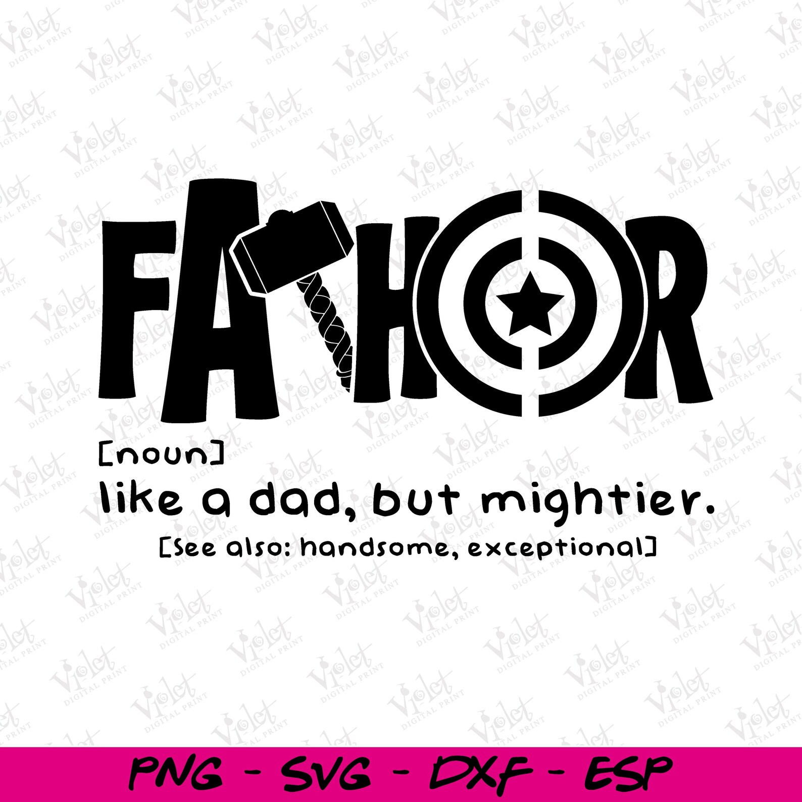 FATHER Hero SVG – Super Dad Svg Cut File – Father’s Day Cricut Design ...