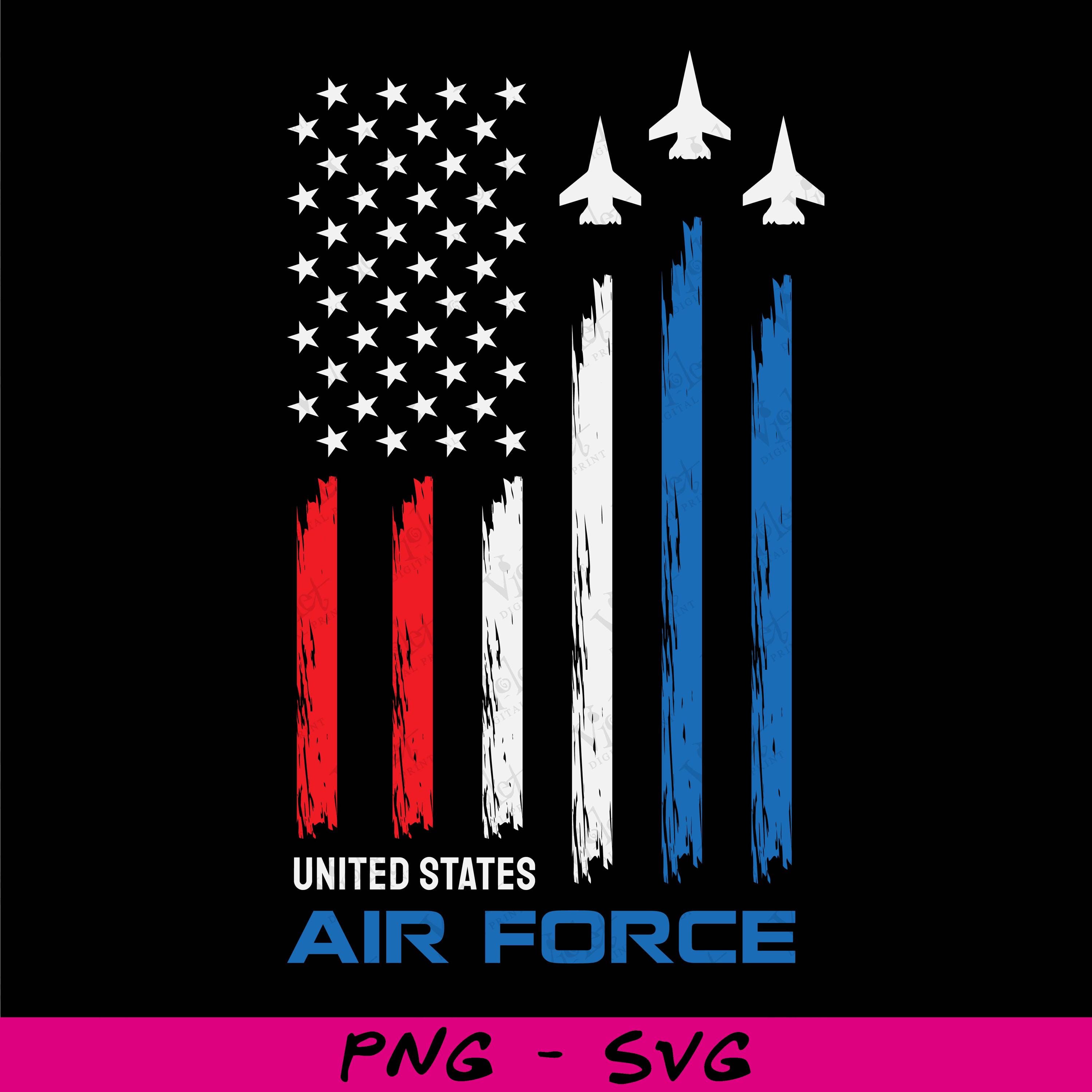 Air Force US Veterans 4th of July Design: Patriotic Flag SVG PNG - Etsy