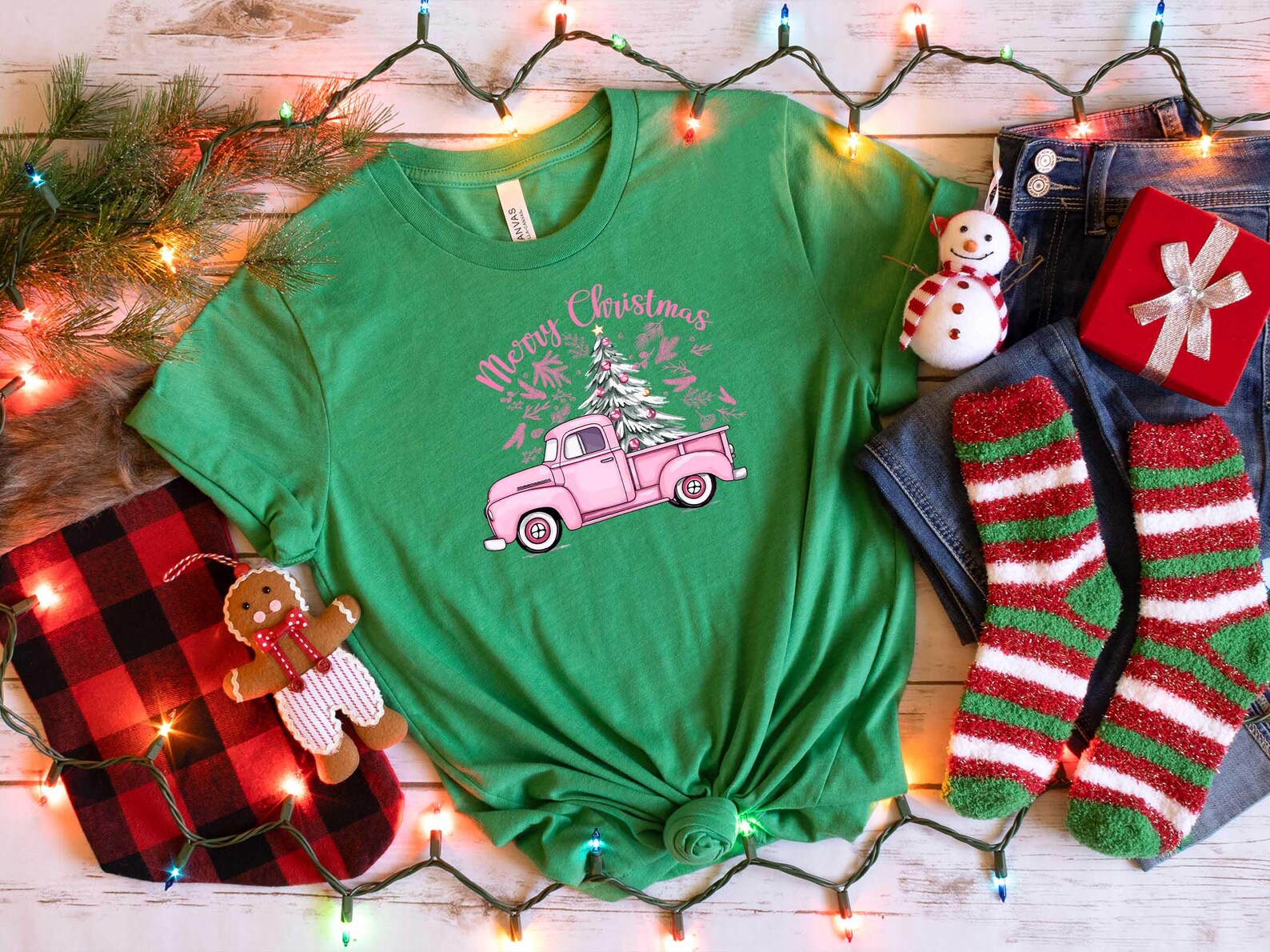 Christmas Tree Pink Truck Clipart: Retro Xmas Design (SVG PNG) - Etsy