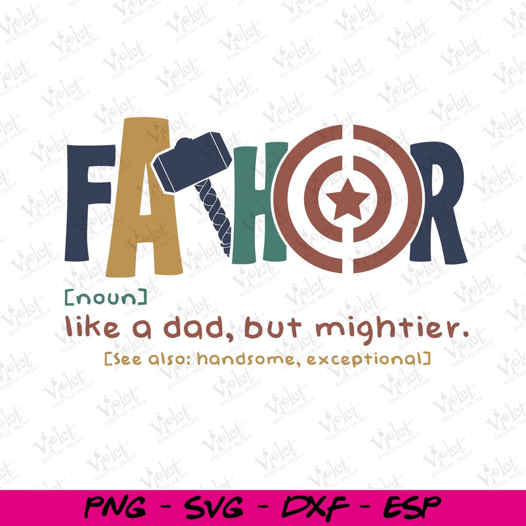 Father Hero SVG: Super Dad Cut File (digital Download) - Etsy