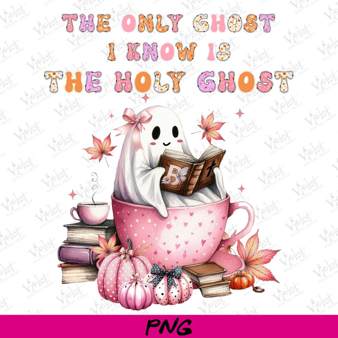 Christian Halloween Ghost PNG Bundle: Holy Ghost Clipart (instant ...