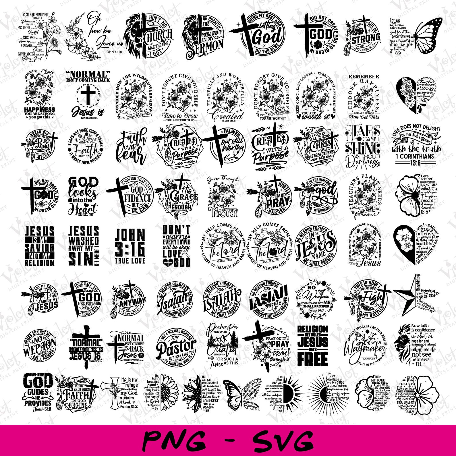 Christian Svg Bundle, Religious Svg Bundle, Jesus Svg, God Svg, Faith ...