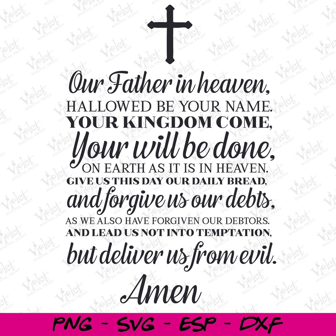 Lord's Prayer Wall Art: Christian Scripture, Bible Verse (digital ...