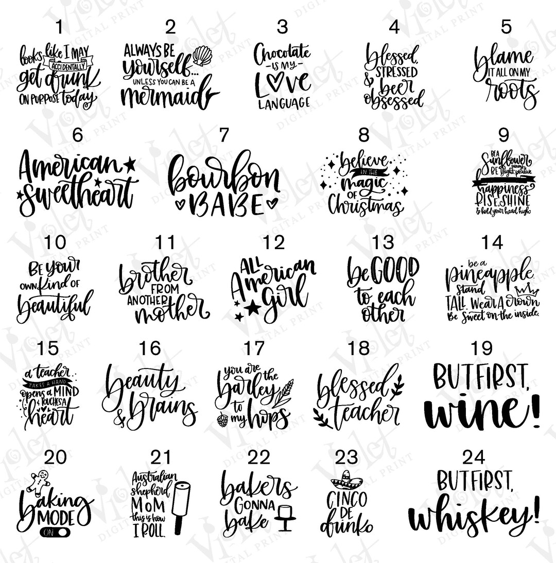 Quote SVG Bundle | Boho Slogans, Sayings (digital Download - Etsy