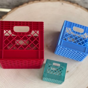 Miniature Milk Crate | 2" or 3" 3D Printed Milk Crate | Multiple Sizes ...