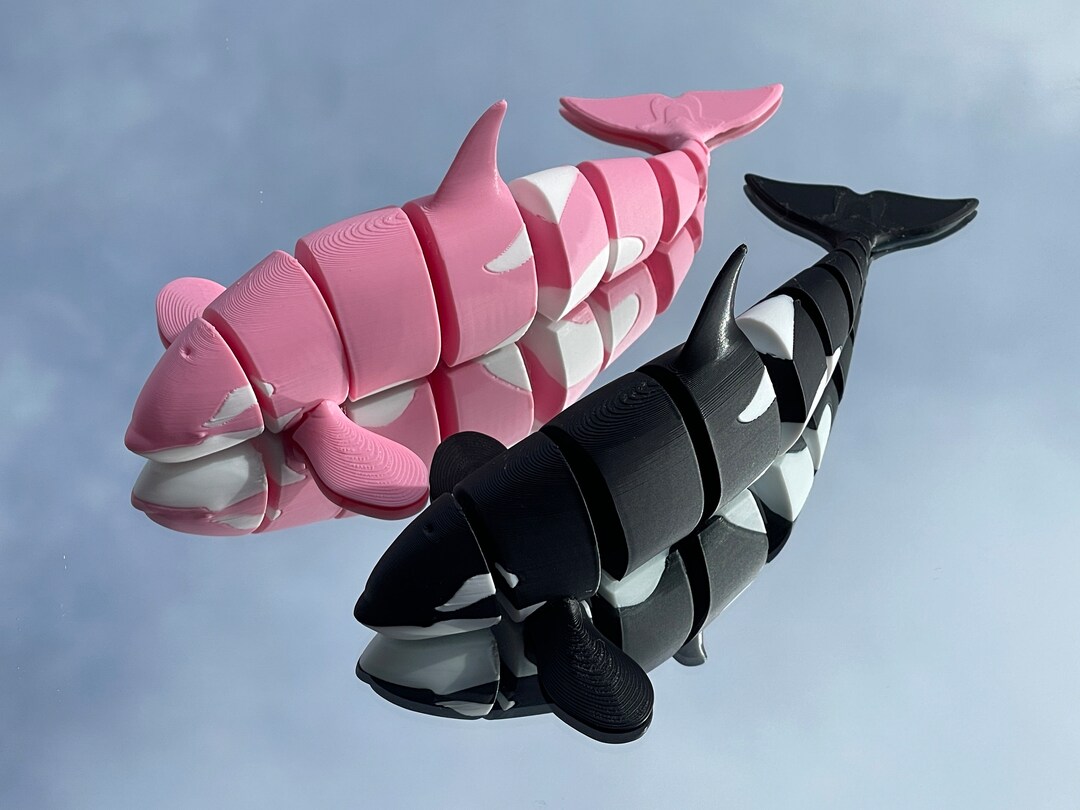 Articulated Orca Flexi Killer Whale Customizable Colors Unique ...
