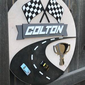 Race Car Name Sign for Boys Room Baby Boys Crib Name Sign - Etsy