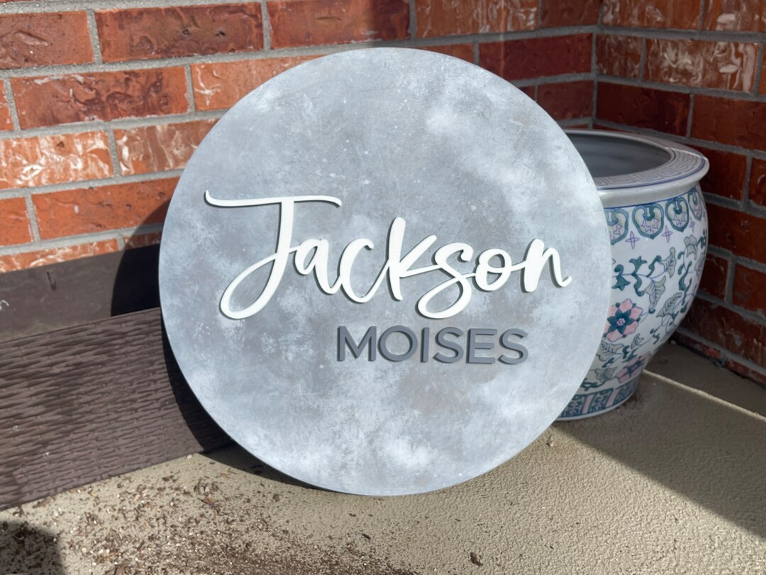 Moon Name Sign, Galaxy Room Decor, Outer Space Nursery Decor, Baby Name ...