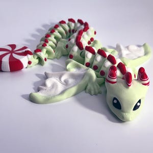 Peppermint Dragon by Teal Cat Creative | Articulated Dragon | Desk ...