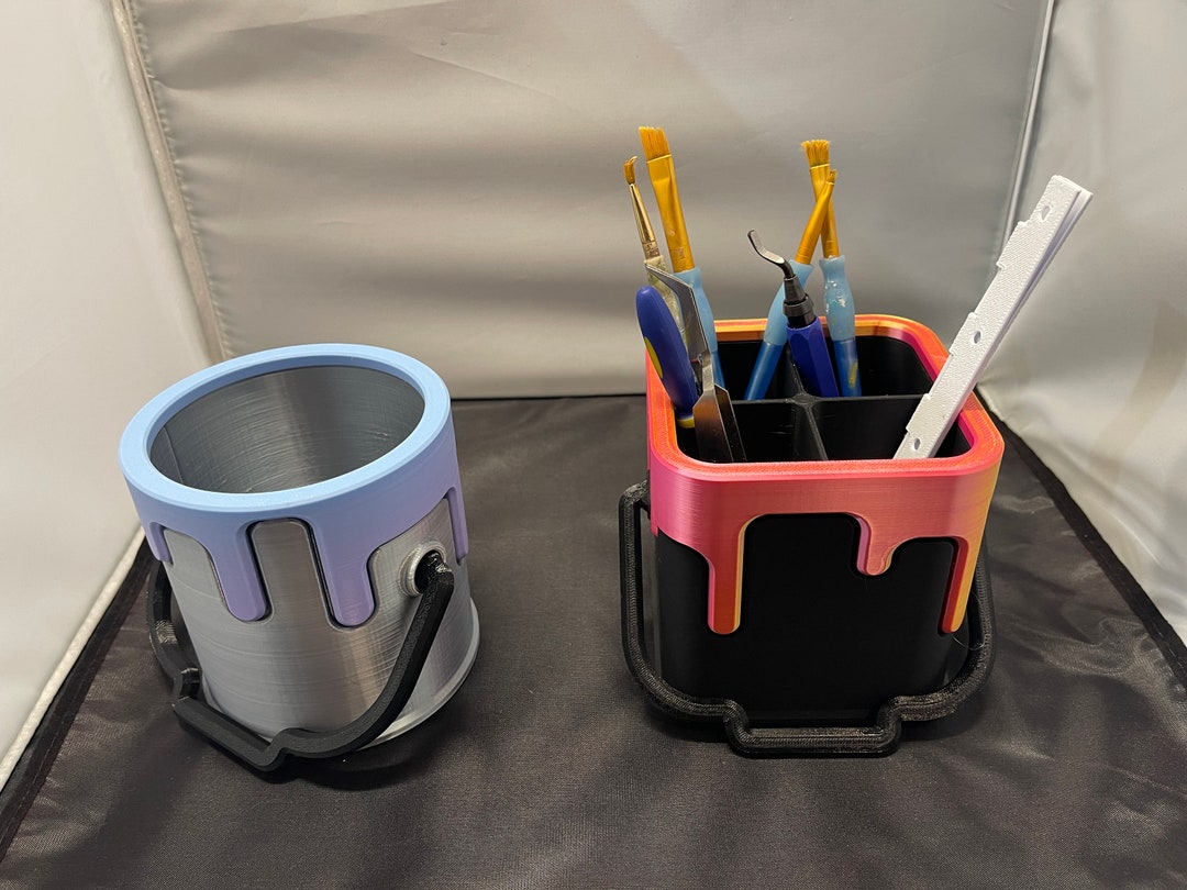 Drippy Bucket Desk Organizer Bucket Parts Bin Customizable Colors - Etsy