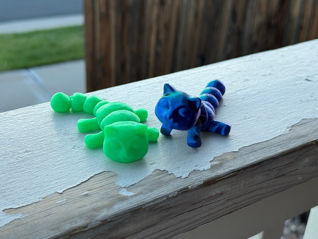 Articulated Cat Desk Gizmo Sensory Toy Fidget Kitty Flexi Cat Flexi ...