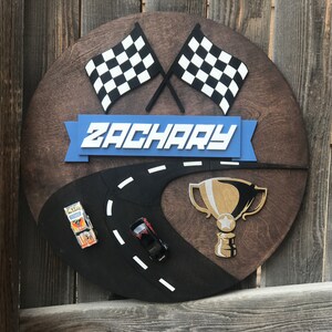 Race Car Name Sign for Boys Room Baby Boys Crib Name Sign - Etsy