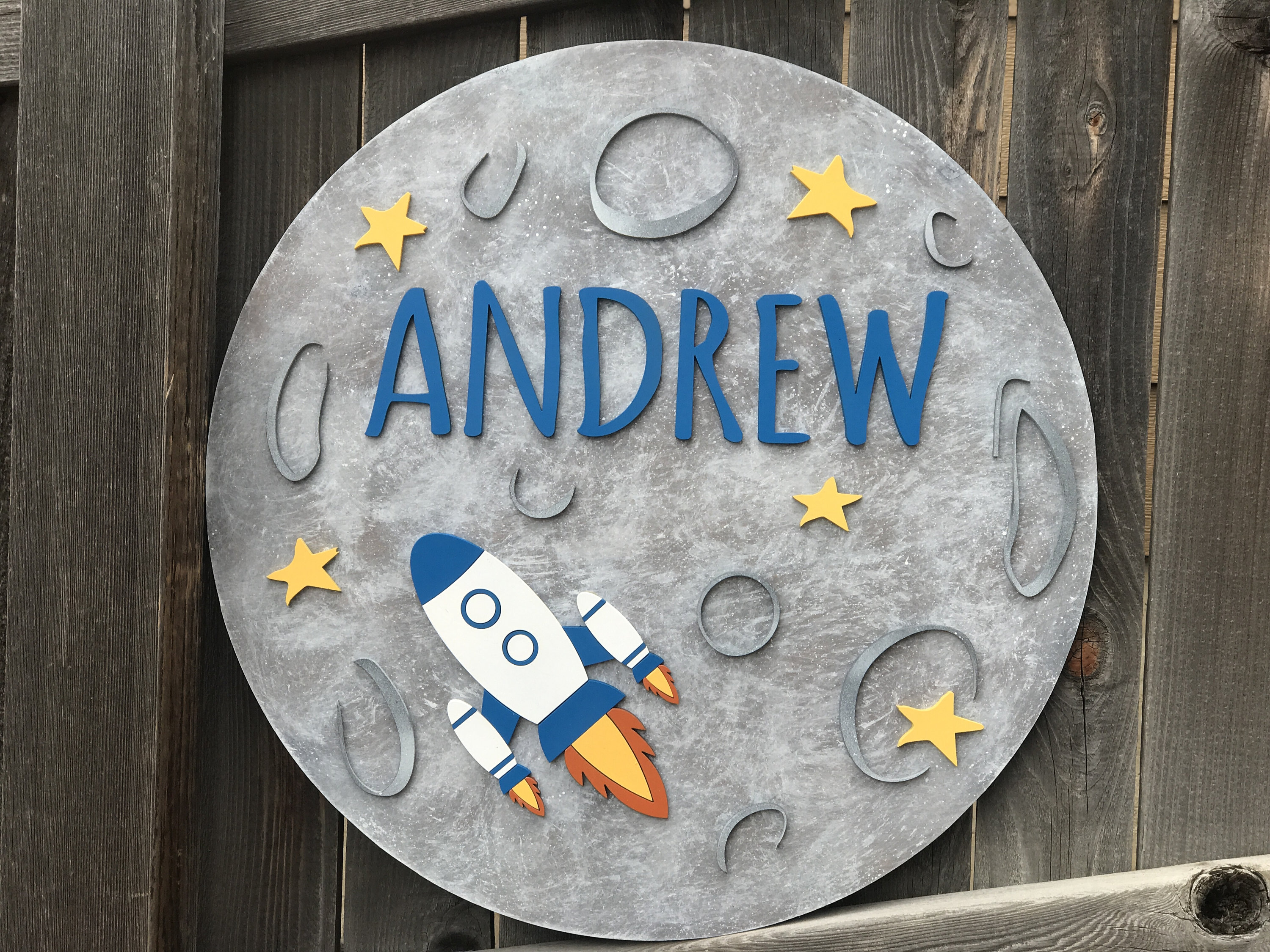 Home Décor Home & Living Stars and Moon Nursery Wall Art Crescent Moon ...