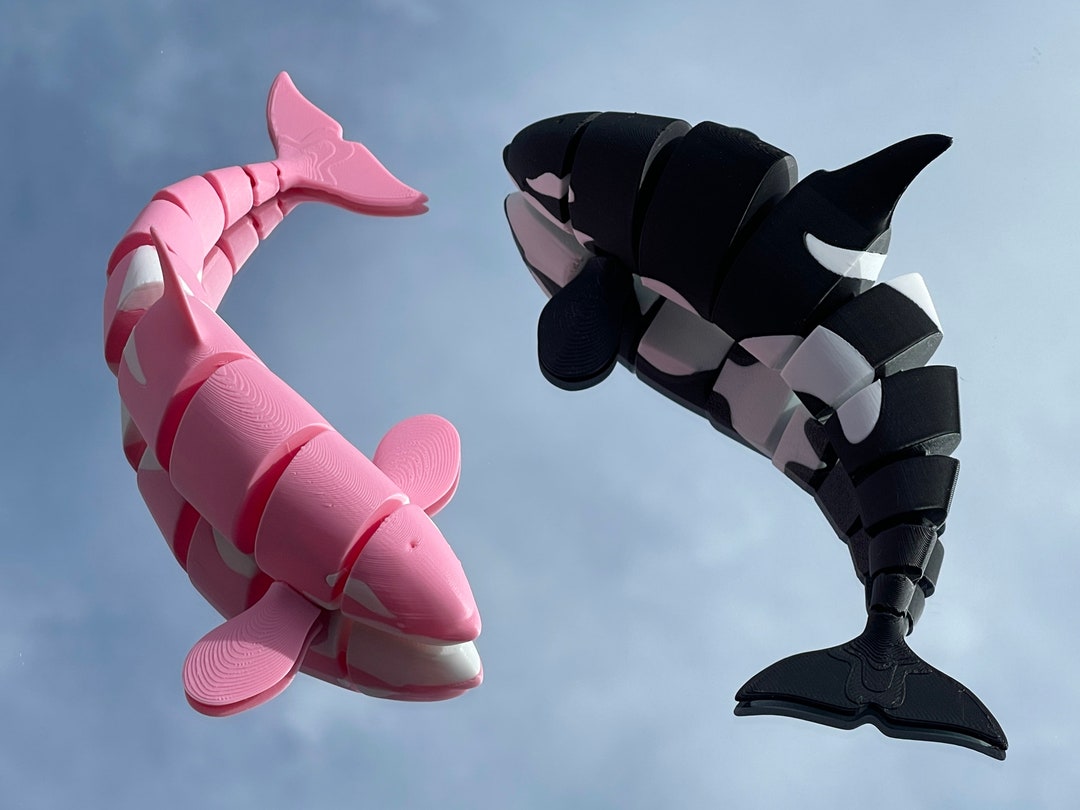 Articulated Orca | Flexi Killer Whale | Customizable Colors | Unique ...