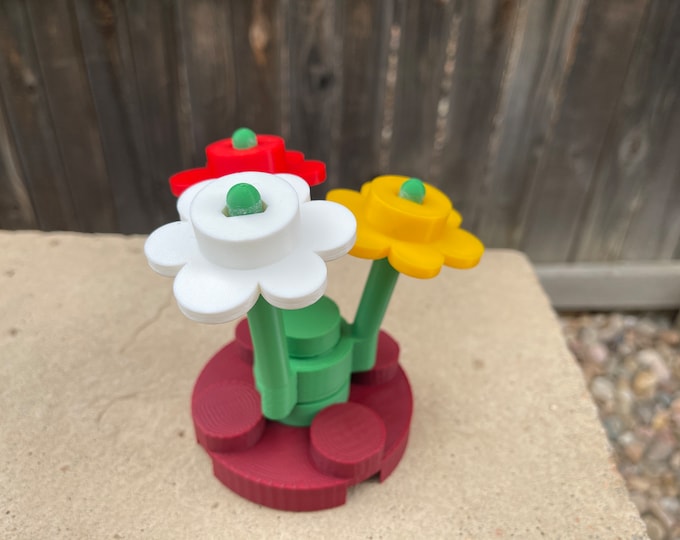 Giant Brick Flowers – 3D Printed Decoration - Etsy Canada