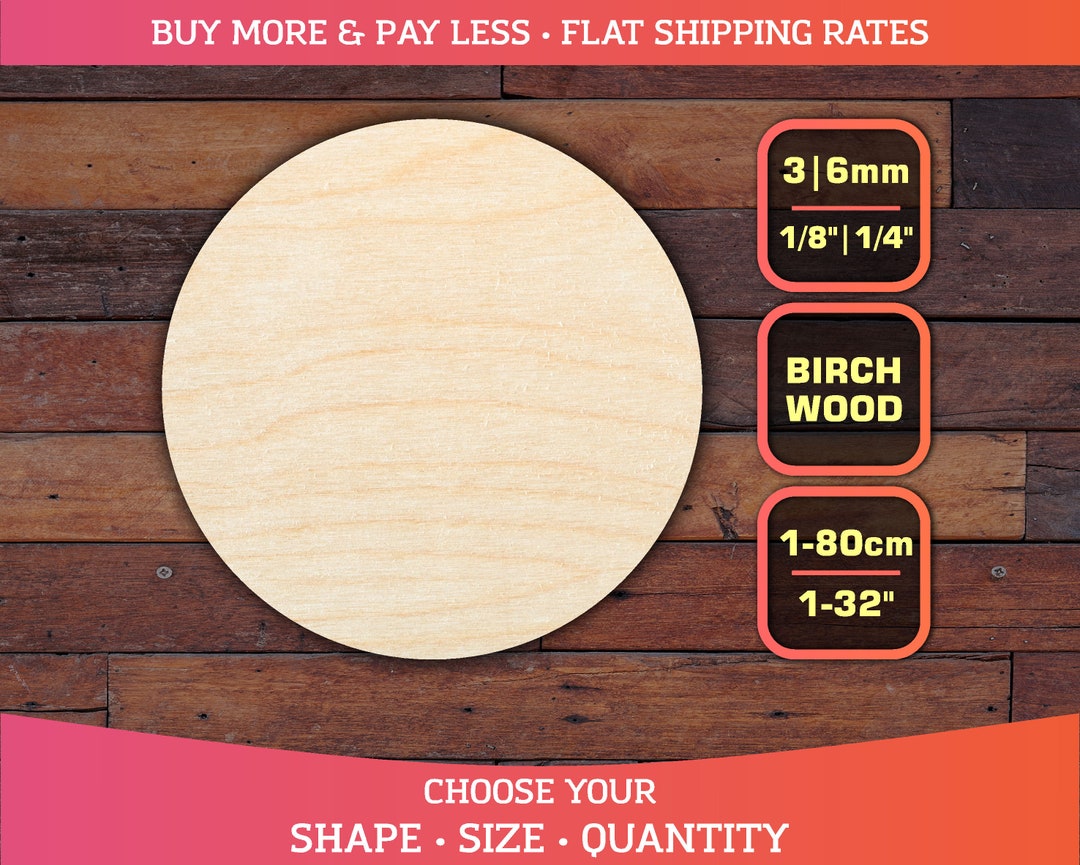 Wooden Circle Shape for Craft and Decorations. [3–80cm | 1-32inch ...