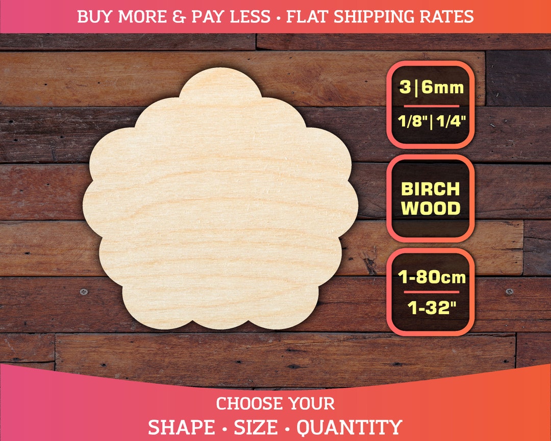 Wooden Pentagon Shape for Craft and Decorations. [3–80cm | 1-32inch ...
