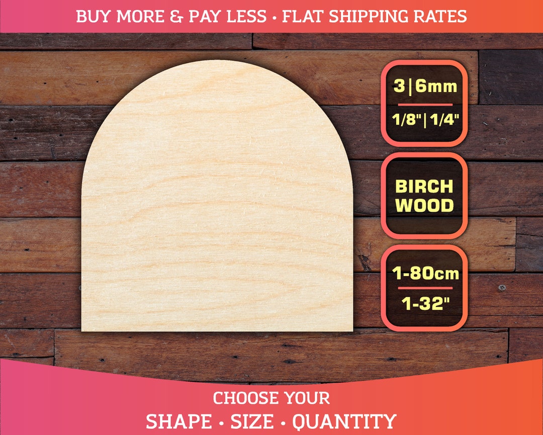 Birch Wood Arch Board for Laser Cutting, Raw Plywood Arch Panel for ...