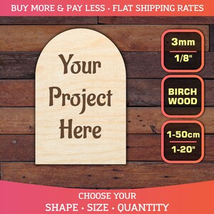 Wooden Arch Shape for Craft and Decorations. 380cm 1-32inch Custom ...