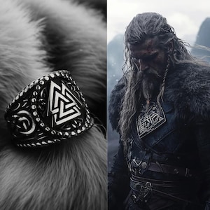 Viking Odin Triangle Rune Ring for Men – Norse Symbol Mens Ring ...