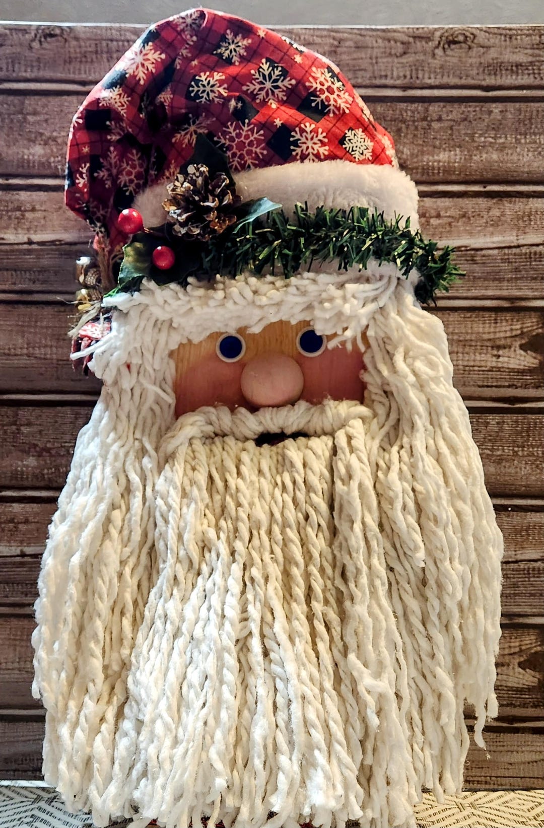 Mop Head Santa Wall or Table Top Display - Etsy