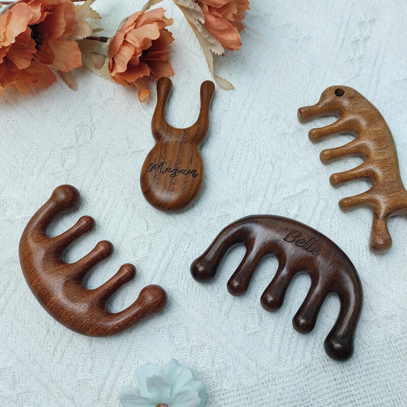 Wooden Face Massage Comb - Etsy